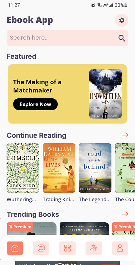 Android EBook App (Books App, PDF, ePub, Online Book Reading, Download ...